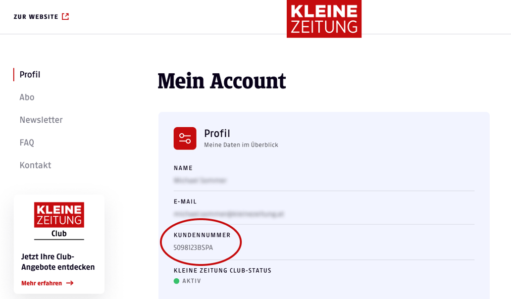 Wie lautet meine Kundennummer?